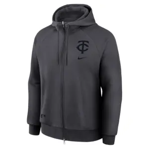 Nike Minnesota Twins Authentic Collection Dri-fit Mlb Full-zip Hoodie - Grey