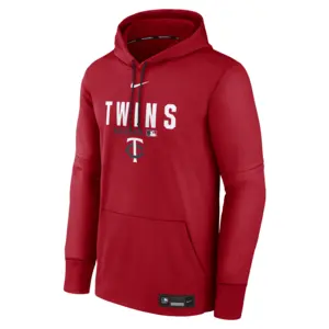 Nike Minnesota Twins Authentic Collection Therma Pullover Hoodie - Red