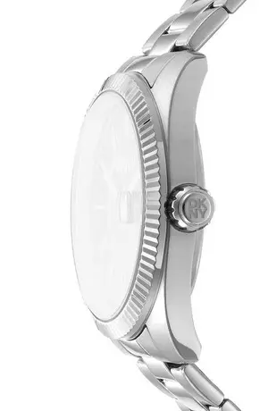 Dkny Stainless Steel Bracelet Watch With Date Window - Black/silver