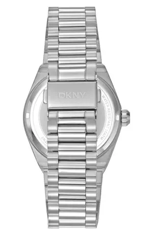 Dkny Two-tone Stainless Steel Bracelet Watch With Date Window - Light Blue