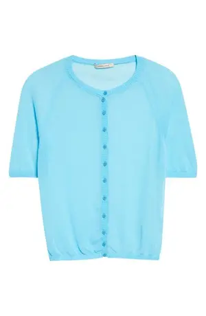 Paloma Wool Patinela Sheer Organic Cotton Blend Cardigan - Blue