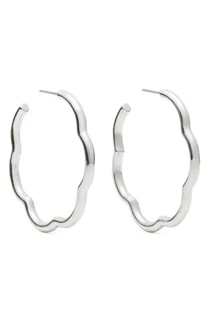 Kate Spade New York Wave Hoop Earrings - Silver