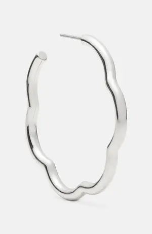 Kate Spade New York Wave Hoop Earrings - Silver