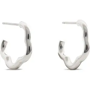 Kate Spade New York Wave Huggie Hoop Earrings - Silver