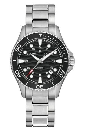 Hamilton Khaki Navy Scuba Automatic Stainless Steel Bracelet Watch - Black