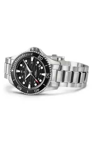 Hamilton Khaki Navy Scuba Automatic Stainless Steel Bracelet Watch - Black