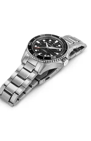 Hamilton Khaki Navy Scuba Automatic Stainless Steel Bracelet Watch - Black