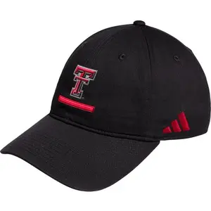 Adidas Texas Tech Red Raiders Locker Room Adjustable Slouch Hat By - Black