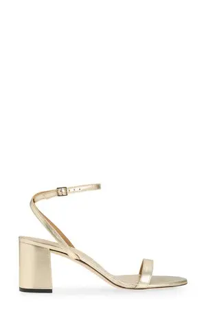 BOSS Cristas Metallic Leather Ankle Strap Sandal