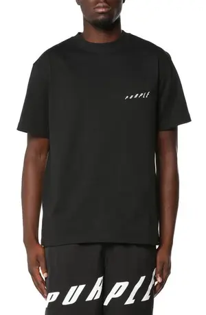 PURPLE BRAND Heavyweight Jersey Graphic T-shirt - Black