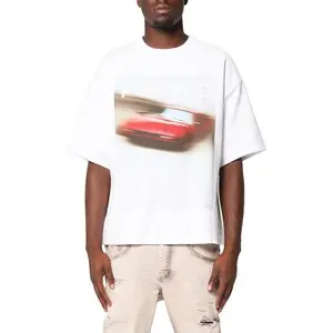 PURPLE BRAND Textured Cotton Jersey Graphic T-shirt
