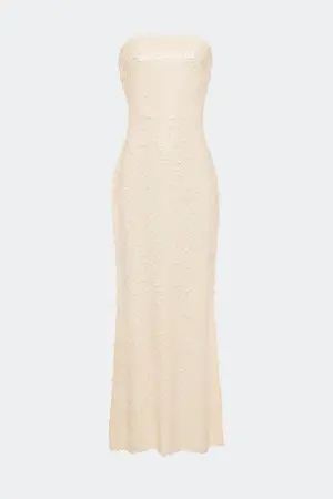 SIMONMILLER Strapless Teardrop Sequin Gown - Bone