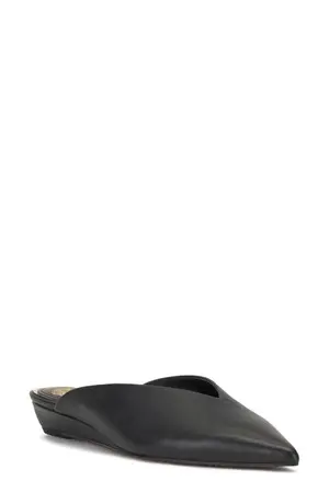 Vince Camuto Vinia Pointed Toe Wedge Mule - Black