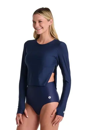 Coolibar Upf 50+ Sun Protection Bayfront Long Sleeve Rash Guard Top