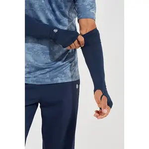 Coolibar Backspin Performance Arm Sleeves - Navy