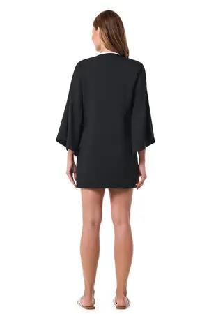 Coolibar Cover-up With Front Tie, Upf 50+ Sun Protection - Black