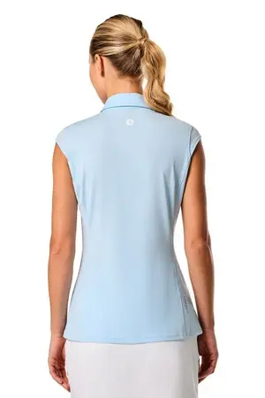 Coolibar Dew Performance Sleeveless Polo - Skyride