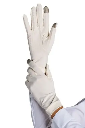 Coolibar Gannett Full Finger Uv Sun Gloves With Grip - Vanilla