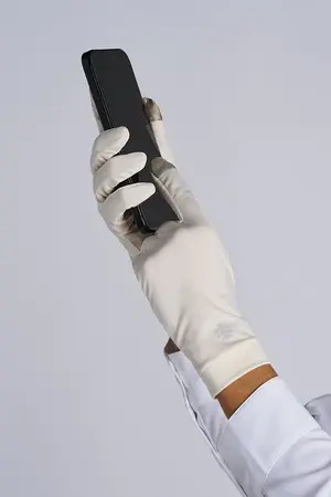 Coolibar Gannett Full Finger Uv Sun Gloves With Grip - Vanilla