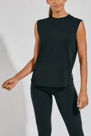 Coolibar Upf 50+ Sun Protection Athleisure Tank Top - Black