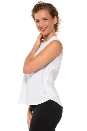 Coolibar Accelera Upf 50+ Athleisure Tank - White
