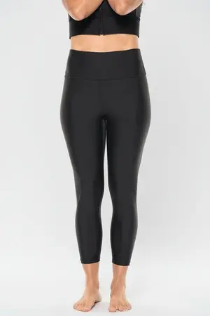 Coolibar High Rise Upf 50+ Sun Protection Swim Leggings - Black