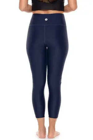 Coolibar High Rise Upf 50+ Sun Protection Swim Leggings - Navy