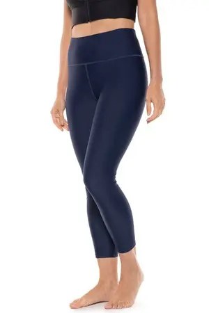 Coolibar High Rise Upf 50+ Sun Protection Swim Leggings - Navy