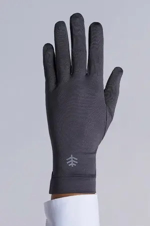 Coolibar Sawyer Uv Driving Gloves - Charcoal