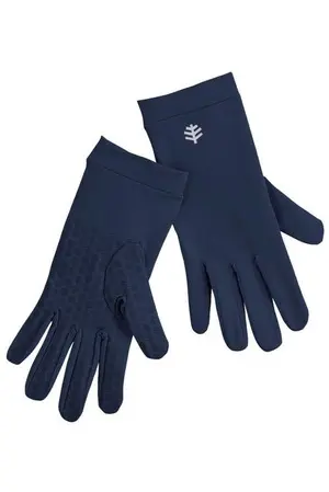Coolibar Sawyer Uv Driving Gloves - Navy