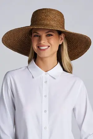Coolibar Raffia Sun Hat With Braided Detailing