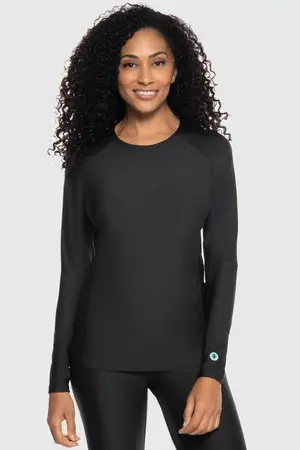 Coolibar Hightide Long Sleeve Sun Protection Shirt - Black