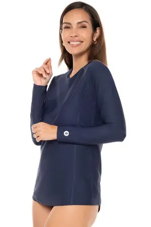 Coolibar Hightide Long Sleeve Sun Protection Shirt - Navy