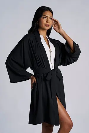 Coolibar Kijama Belted Kimono With Upf 50+ Sun Protection