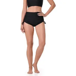 Coolibar Bayshore Ruched Swim Shorts - Black