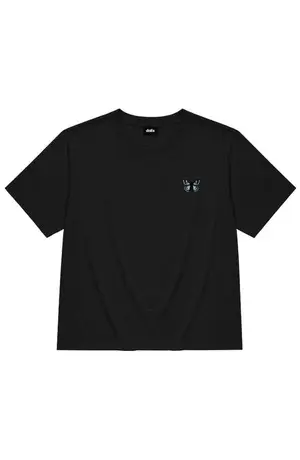 DALIX Butterfly Relaxed Midweight Jersey Tee - Black