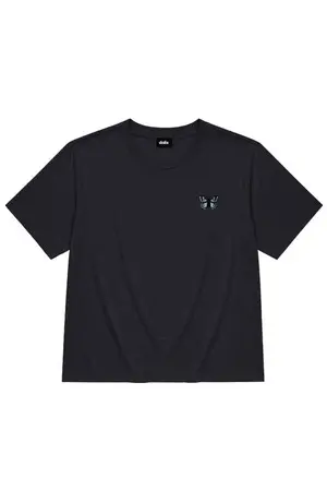 DALIX Butterfly Relaxed Midweight Jersey Tee - Ink Blue