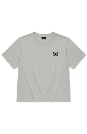 DALIX Butterfly Relaxed Midweight Jersey Tee - Storm Gray