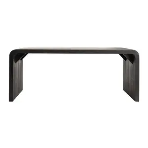 OLIVE GROVE Waterfall Edge Coffee Table - Black