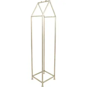 STORIED HOME House Shaped Fire Wood Holder With Handle - Silver