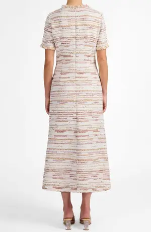 Santorelli Adelle Midi A-line Dress In Modern Tweed