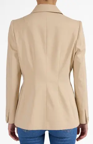 Santorelli Mara Asymmetrical Blazer In Cotton Stretch
