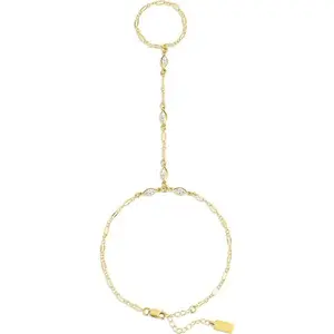 SET & STONES Ezra Hand Chain With Marquise Accents - Gold