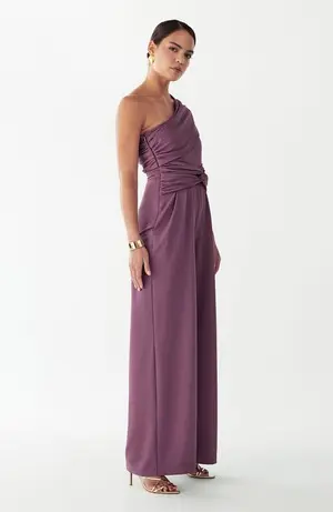 BWLDR Daisie Wide Leg Jumpsuit - Mauve Mist