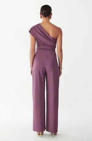 BWLDR Daisie Wide Leg Jumpsuit - Mauve Mist