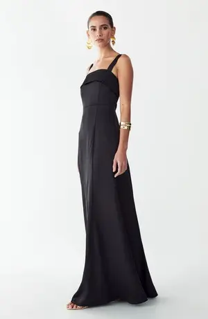WILLA Norfolk Maxi Dress - Black
