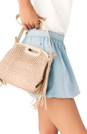 Maje Miss M Mini Mesh Bag With Fringe Detail