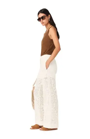 Maje Guipure Lace Wide-leg Trousers