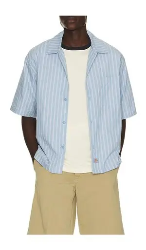 Dickies Venedocia Stripe Shirt In Baby Blue - Endless Sky