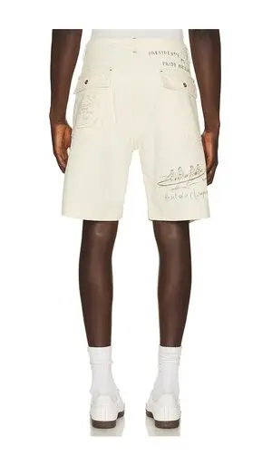 President's Bermuda Fatigue Shorts With Graphic Detail